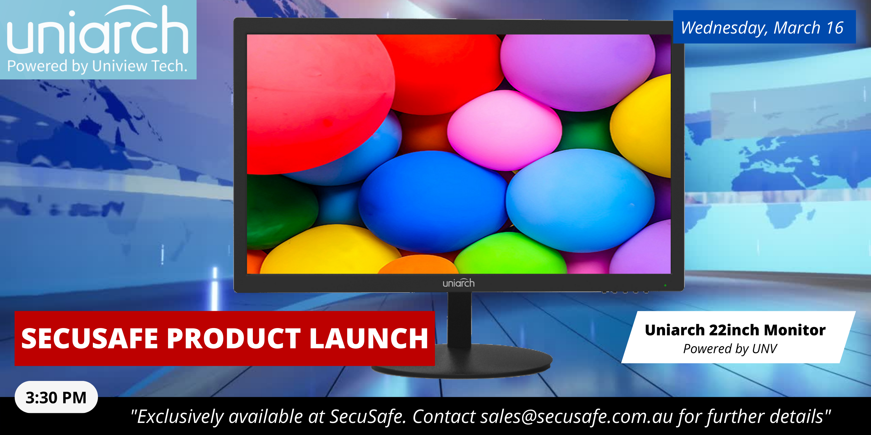 SECUSAFE RELEASES NEW UNIARCH 22" FULL HD LED MONITOR – SecuSafe AU