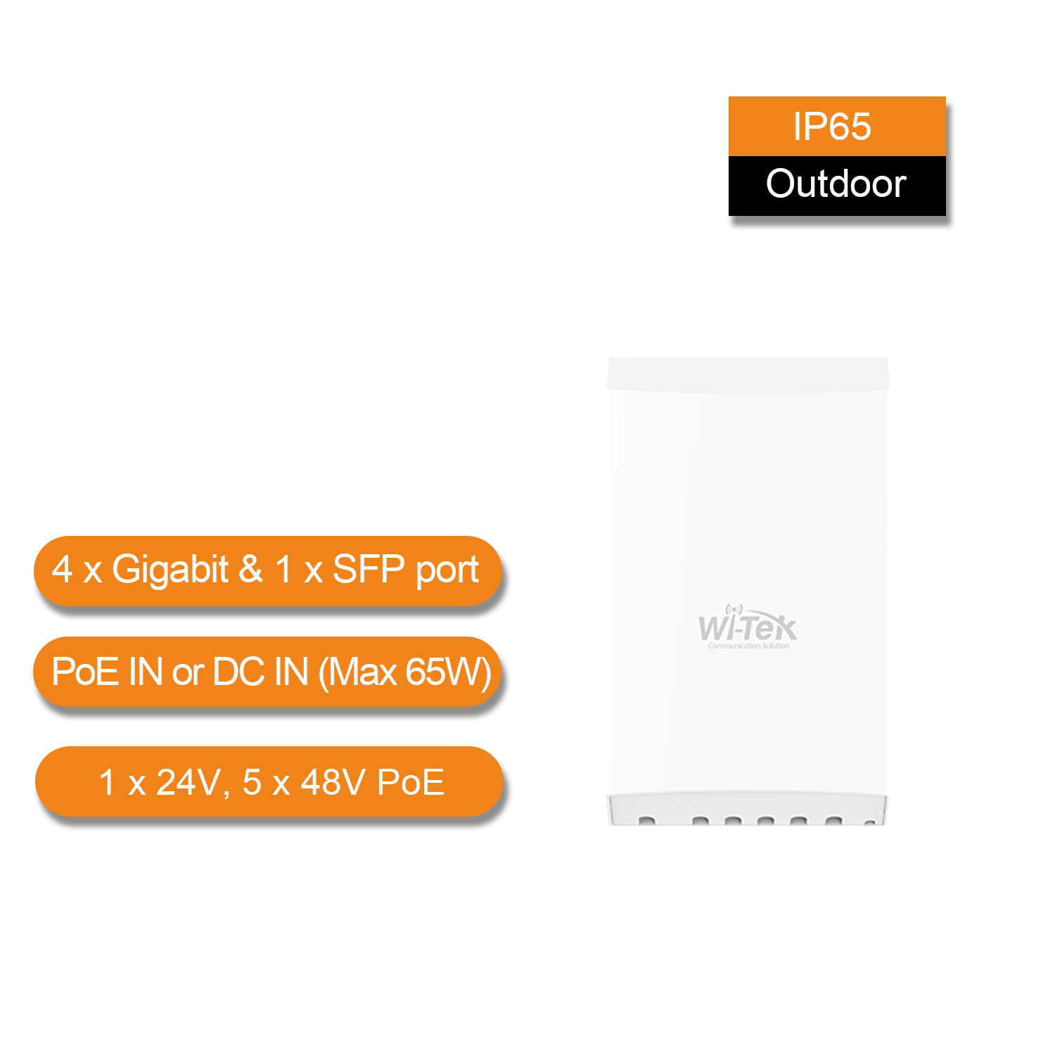 WI-TEK OUTDOOR GIGA 4 PORTS POE SWITCH – SecuSafe AU